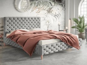 Luxusní postel 160x200 cm Mercedes Barva: Šedá - Jasmine 90