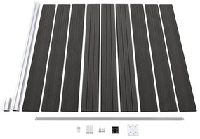 vidaXL Marketos Zahradní plot dřevoplast 175 x 186 cm šedý