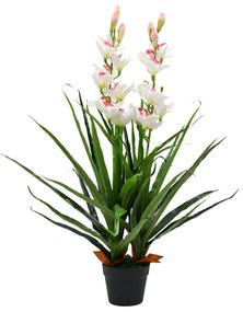 Umělá rostlina orchidej člunatec s květináčem 100 cm - Default Title