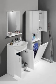 Aqualine, SIMPLEX ECO vysoká skříňka s košem 50x180x30cm, SIME510