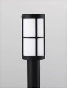 NV 9002860 Venkovní sloupkové svítidlo STONE černý hliník a akryl E27 1x12W 220-240V IP54 bez žárovky - NOVA LUCE