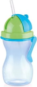 TESCOMA Dětská láhev s brčkem BAMBINI 300 ml, zelená, modrá
