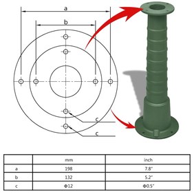 vidaXL Litinová zahradní ruční pumpa/čerpadlo se stojanem