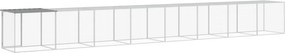Klec pro kuřata se střechou světle šedá 803 x 98 x 90 cm ocel 3189047