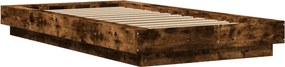 Rám postele kouřový dub 90 x 190 cm kompozitní dřevo 3281242