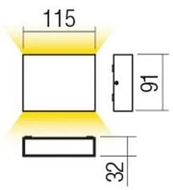 Redo 90375 - LED Venkovní nástěnné svítidlo KAMAL LED/6W/230V 3000K IP54 bílá