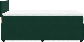 Box spring postel s matrací tmavě zelená 80 x 200 cm samet 3289887