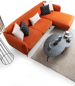 Hanah Home Rohová pohovka SEVILLA pravá oranžová 560ARE1107