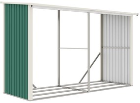 Přístřešek na dřevo G21 WOH 682 - 302 x 119 cm, zelený