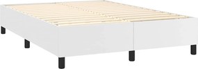 Box spring postel s matrací bílá 140 x 190 cm umělá kůže 3144603