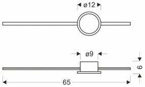 LED Nástěnné svítidlo BATUTA LED/12W/230V zlatá