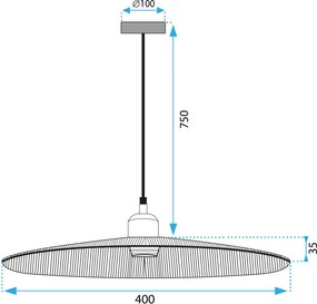 Toolight Toolight, stropní svítidlo 1xE27 APP1311-1CP, hnědá, OSW-00946