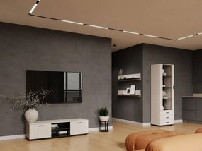 Obývací stěna Boho VII, Osvětlení: bez osvětlení, Barva: kašmír / kašmír + černá