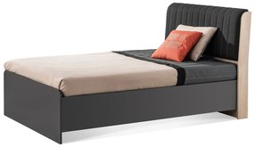 Studentská postel 120x200 s úložným prostorem Magnus - dub sofia/šedá