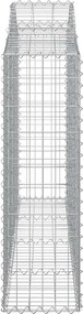Klenuté gabionové koše 12ks 200x30x100/120cm pozinkované železo 3145440