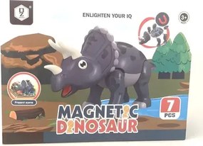 Magnetická stavebnice Triceratops 3D / Magnetická stavebnice / 7 dílků