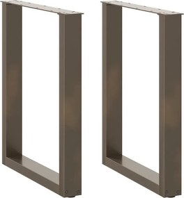 vidaXL Nohy k jídelnímu stolu ve tvaru U, 2 ks, ocel, 70 x (72-73) cm, ocel [4013185] Barva: Přírodní