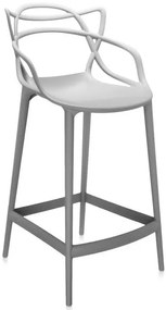 Kartell - Barová židle Masters nízká, šedá