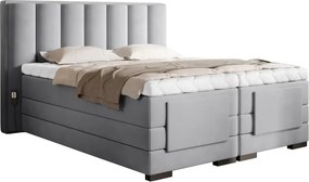 Kontinentální postel VENETA boxspring  s elektrickým polohováním 200X180, šedá (Sola 04)