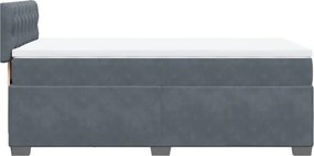 Box spring postel s matrací tmavě šedá Single samet 3288772