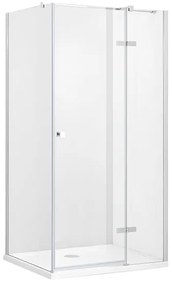 Besco Čtvercový sprchový kout PIXA SQ 90x90, výška 195 cm Rozměry (cm): 90x90, Barva profilů a typ výplně: profily: chrom, výplň: transparent, Orientace: Pravá