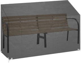 Plachta na zahradní lavici 8 oček 190 x 70 x 70/88 cm PE 319340