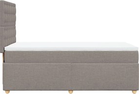 Box spring postel s matrací taupe 90x200 cm textil 3293481