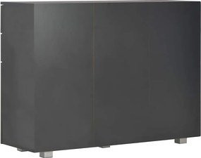 Příborník černý s vysokým leskem 107x35x80,5 cm 283719