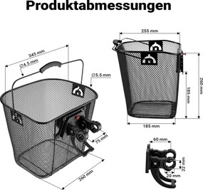 Brašny a košíky na kolo Wiltec – černá (61454)