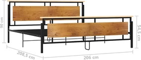 Rám postele kov 200 x 200 cm 324875
