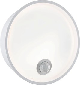 P 94699 LED venkovní nástěnné svítidlo Platomo pohybové čidlo IP44 kruhové 180mm 3000K 14,5W 230V bílá umělá hmota - PAULMANN
