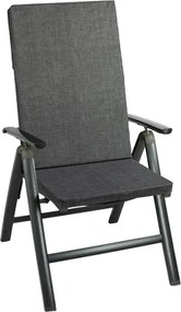Bellatex Sedák na zahradní židli 47x115 cm Grafitová