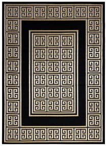 Dywany Łuszczów Kusový koberec Gloss 6776 86 greek black/gold - 80x150 cm