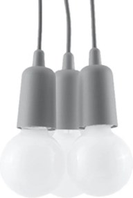 Sollux Lighting Závěsné svítidlo DIEGO 3 šedé