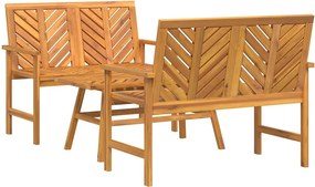 Zahradní lounge set 3 ks Hnědá Masivní akátové dřevo 3154128