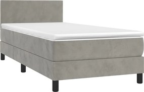 vidaXL Box spring postel s matrací 80 x 200 cm samet [3141149] Barva: Černá