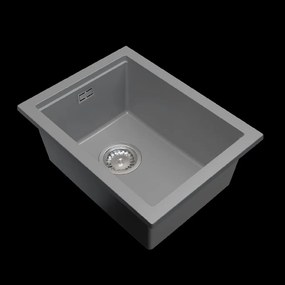 Gamma Decor 3850, 1-komorový granitový dřez 380x500x207 mm, šedá, GMA-ZLE000163