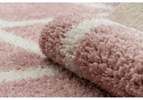 Kusový koberec Shaggy Ariso růžový 70x200cm
