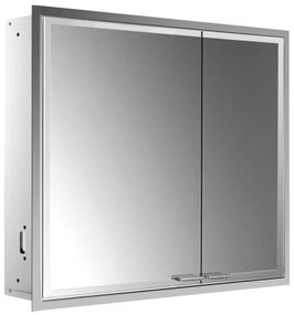 Emco Prestige 2 - Vestavěná zrcadlová skříň 814 mm široké dveře vlevo se světelným systémem, zrcadlová 989708103