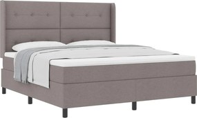 Postel s boxspringem s polštářem Taupe 200 x 180 cm textil 3341662