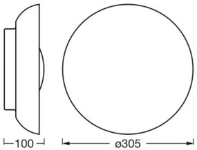 Ledvance - Stropní svítidlo ORBIS MILAN 2xE27/10W/230V černá