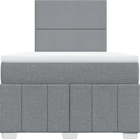 Box spring postel s matrací světle šedá 120x190 cm textil 3291600