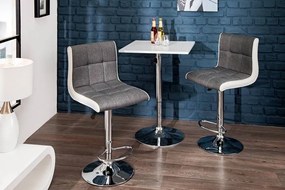 Designová barová židle Modern šedobílá