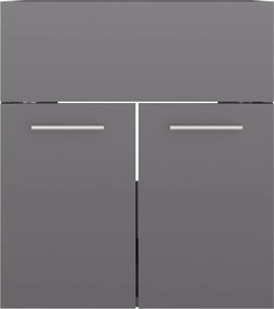 vidaXL Skříňka pod umyvadlo 41x38,5x46 cm kompozitní dřevo [804646] Barva: šedá s vysokým leskem