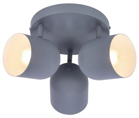 Stropní lampa 3xE27 šedá 32cm AZURO