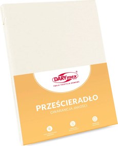 BAVLNĚNÉ PROSTĚRADLO 205X220 CM KRÉMOVÉ