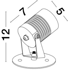 Venkovní LED lampa Fend 5 černé