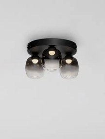 LED stmívatelné černo-kouřové designové stropní svítidlo Kita