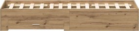 Rám postele Artisanový dub 135 x 190 cm Kompozitní dřevo 3333976