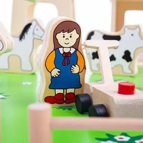 Bigjigs Toys Velká dřevěná farma / od 3 let